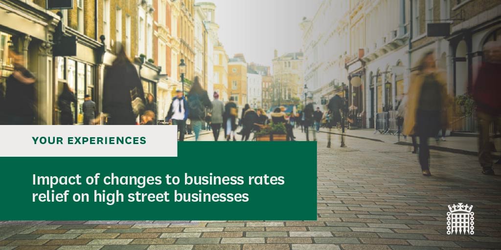 Impact of changes to business rates relief on high street businesses