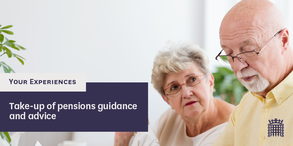 Take-up of pensions guidance and advice