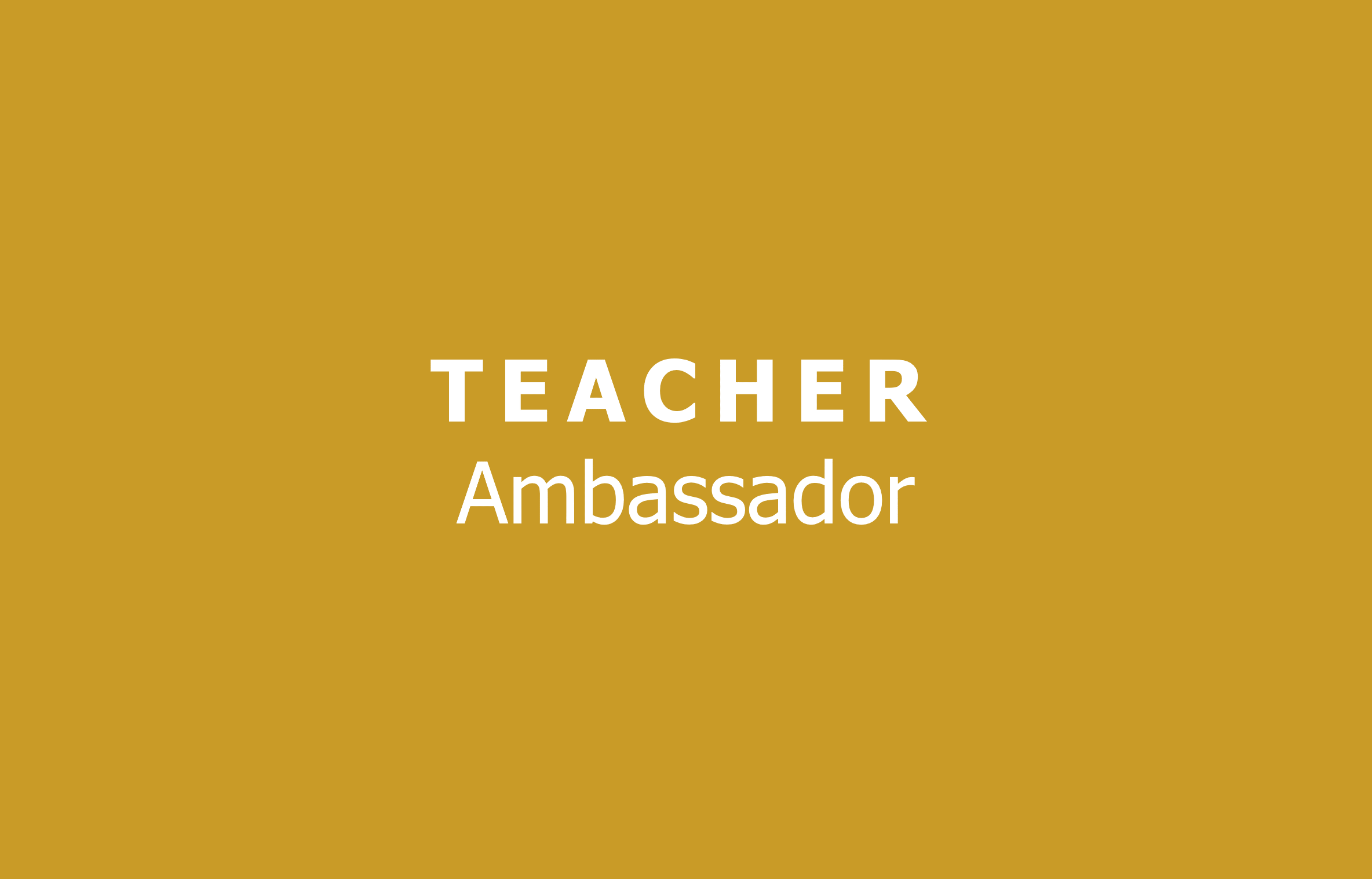 Teacher Ambassador Programme January 2024